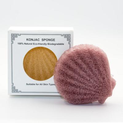 China Shell Bamboo Charcoal Konjac Sponge for sale