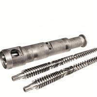 China Ra 0.4 80/156 Conical Twin Screw And Barrel 38CrMoAlA For Extrusion Machinery for sale