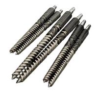 China Conical Double Screw And Barrel For Extruder WPC Screws And Barrels Smooth Grooved Or Shunt Type for sale
