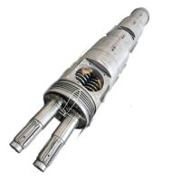 China Conical Twin Screw & Barrel And HDPE Twin Screw For PE Plastic Production Plastic Extruder Parts for sale