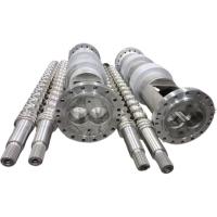 China Customized Double Screw And Barrel For Recycling Granulation Parallel Twin Screw 0.015mm/M Straightness for sale