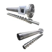China PE Film Blowing Machine Extruder Screw Barrel Bimetallic Cylinder Screw Barrel For Extruder for sale