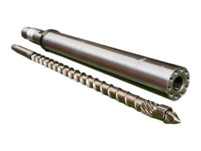 China Nitrided Injection Screw Barrel 900-1000 HV for Plastic Molding for sale