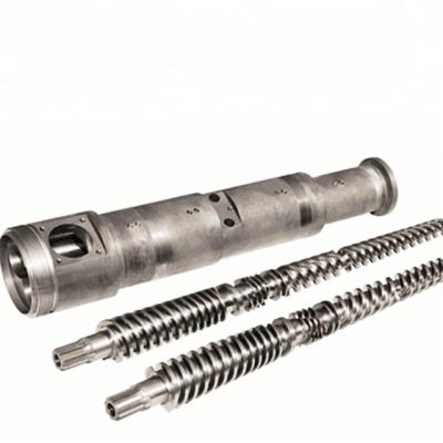 China Conical Twin Screw Barrel with 0.05-0.10mm Chromeplate and HRC55-62 Hardness for sale