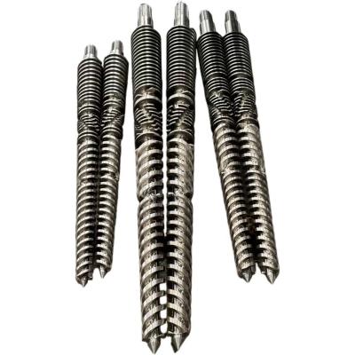 China Electric Heating Conical Twin Screw Barrel 38CrMoAlA 2-4mm Bimetallic for sale
