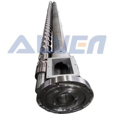 China Extruder Screw Barrel with HV900-1000 Nitriding Hardness 0.5~0.8mm Nitride Depth and Ra0.4 Surface Roughness for PP/PE/PET Extrusion for sale