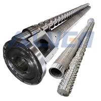China Precision Machined Extruder Screw Barrel with 3-5 Heating Zones and 0.5-0.8mm Nitride Depth for PP/PE/PET Extrusion for sale