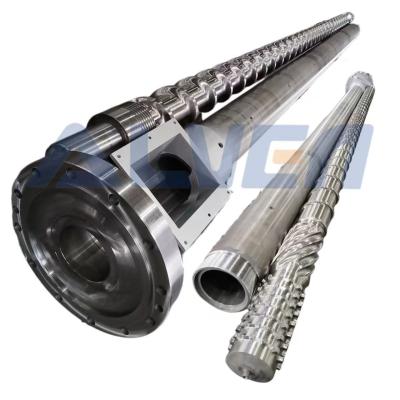 China Precision Machined Extruder Screw Barrel with 3-5 Heating Zones and 0.5-0.8mm Nitride Depth for PP/PE/PET Extrusion for sale