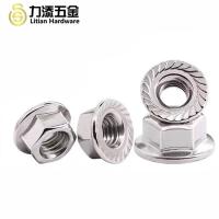 China Stainless Steel 304  Torque Type Lock Nuts , Hex Flange Nuts M4-M12 for sale