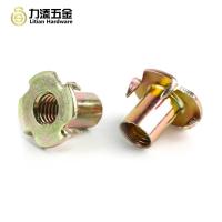 China Zinc Plated Tee Nut Inserts For Wood 4 Prongs DIN1624 M4-M12 for sale