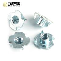 China Zinc Plated Tee Nut Inserts For Wood 4 Prongs DIN1624 M4-M12 for sale