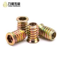 China SS304 Wood Insert Lock Nut  Hexagon Socket Color Zinc Plated for sale