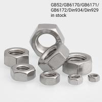 China M4 Metal Hex Nut Carbon Steel Material Zinc Plated Finishing DIN934 for sale