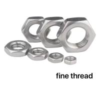 China M10 Hexagon Nut Din 934 , M3 Internal Coarse Seal Brass Stainless steel Hex Nut for sale