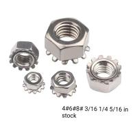 China Galvanized Locking Acorn Nut , DIN6923 Locking Acorn Nut Colored Plating M3-M10 for sale