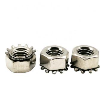 China 304 Stainless Steel  Keps K Lock Nuts Self Clinching 16#-32 Size ODM Available for sale