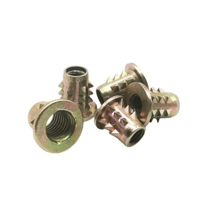 China Hexagon Wood Insert Lock Nut Zinc Plated Galvanized M10x12 Zinc Alloy for sale