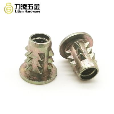 China Thorn Wood Insert Lock Nut , M10 Threaded Inserts For Wood SGS Approved for sale