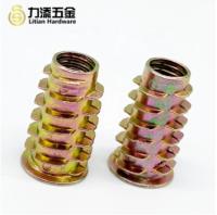 China BS Wood Insert Lock Nut M8 Nuts Flat Head Trapezoid For Wood Furniture for sale