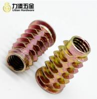 China BS Wood Insert Lock Nut M8 Nuts Flat Head Trapezoid For Wood Furniture for sale