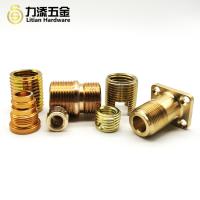 China Grade 12.9 Precision CNC Machining Parts Threaded Brass Inserts M8 For Wood for sale