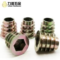 China ANSI Approved M4 Threaded Inserts For Wood Hexagon Powder Coated for sale