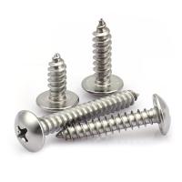 China Stainless steel 304 cross large round head mushroom head self tapping screw for sale