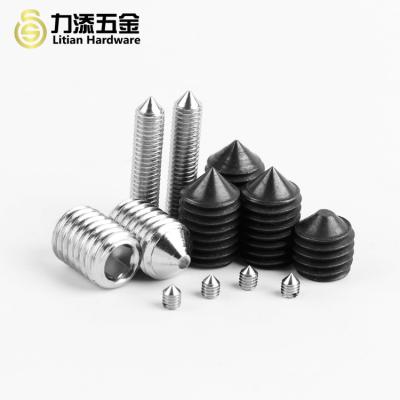 China DIN914 stainless steel taper sleeve hexagonal bolt to fix taper sleeve screw hexagonal plunger for sale