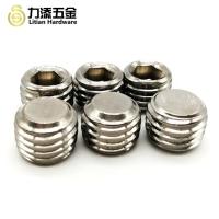 China DIN916 Stainless steel 304 grade 12.9 Alloy steel Hex Socket Set Screws Grub Screw for sale