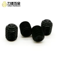 China DIN 916 Black Hexagon Socket , Grub Screw Cup Point Spring Set Screw Titanium for sale