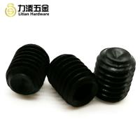 China DIN 916 Black Hexagon Socket , Grub Screw Cup Point Spring Set Screw Titanium for sale