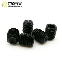 China DIN 916 Black Hexagon Socket , Grub Screw Cup Point Spring Set Screw Titanium for sale