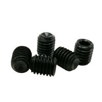 China DIN 916 Flat Point Grub Screw Carbon Steel Black M7 M9 Black for sale