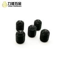 China DIN 916 Flat Point Grub Screw Carbon Steel Black M7 M9 Black for sale