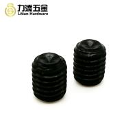 China DIN 916 Flat Point Grub Screw Carbon Steel Black M7 M9 Black for sale