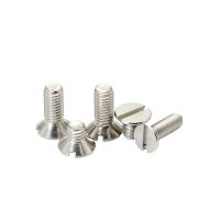 China Stainless steel 304 M2.5 M3 M4 slotted one word screw flat head machine nail hardware countersunk one word screw for sale
