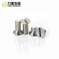 China Stainless steel 304 M2.5 M3 M4 slotted one word screw flat head machine nail hardware countersunk one word screw for sale