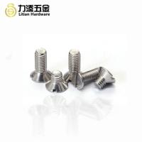 China Stainless steel 304 M2.5 M3 M4 slotted one word screw flat head machine nail hardware countersunk one word screw for sale