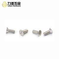 China Stainless steel 304 M2.5 M3 M4 slotted one word screw flat head machine nail hardware countersunk one word screw for sale