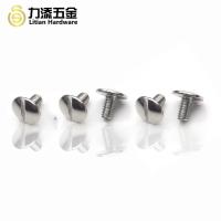 China Stainless steel 304 M2.5 M3 M4 slotted one word screw flat head machine nail hardware countersunk one word screw for sale