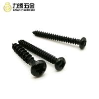 China PA black cross head self-tapping screw disc head half head screw computer speaker miniature screws for sale