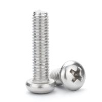 China SUS304 Nut Bolt Fastener Thread Screws Round Head Tempered Stress Relieved for sale