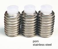 China POM Stainless Steel Nylon Tip Set Screws Metras M6 SJ2843 Model Zinc Plating for sale