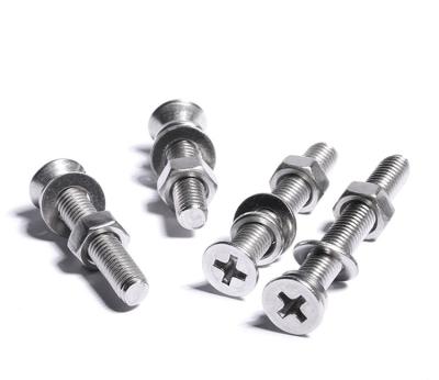 China China Manufacturer Stainless Steel Cross Countersunk Head Screw Fastener Pan Head for sale
