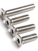China White Flat Head Stainless Steel Screws Spheroidizing Treatment for sale