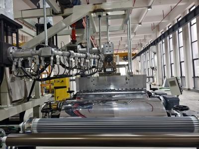 China Parallel Twin Screw Toe Puff Extruder With Exhaust System,1000mm Width Three Roll Calender Toe Puff Production Line for sale