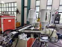 China Broom Handle Metal Pipe PVC PP PE TPU Plastic Coating Extrusion Production Line for sale