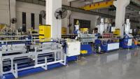 China High Speed Double Colors PC LED Tube Light Housing Extrusion Machine  4-6m / Min , Online Punching for sale