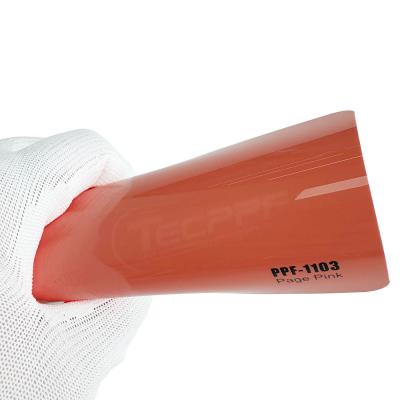 China 8mil Thickness Heat Healing Page Pink Colour Change Paint Protection Film Car Ppf Wrap for sale