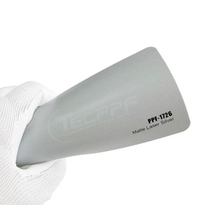 China Polymeric Hydrophobic Matte Laser Silver Colour 8mil Colour Change Paint Protection Film Heat Healing for sale